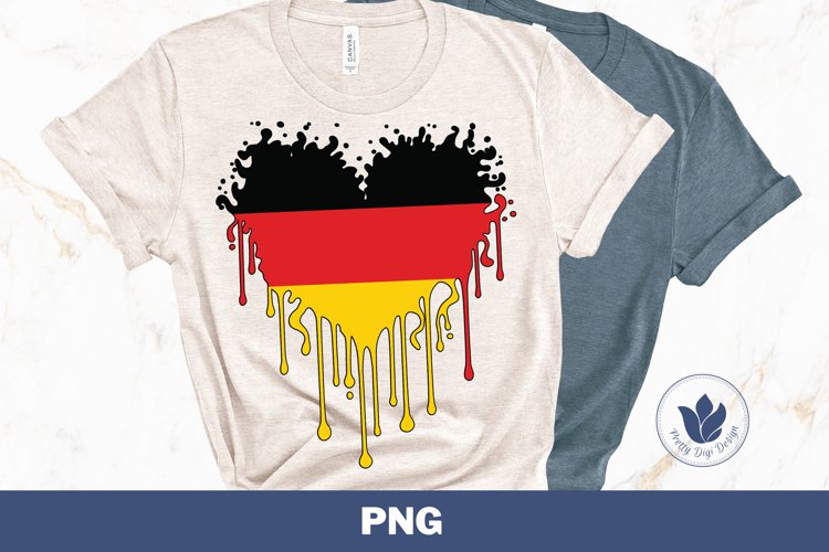 Heart of Germany - Flag Design with Drippings
