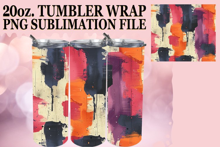 Watercolor Splash Tumbler Design 20oz