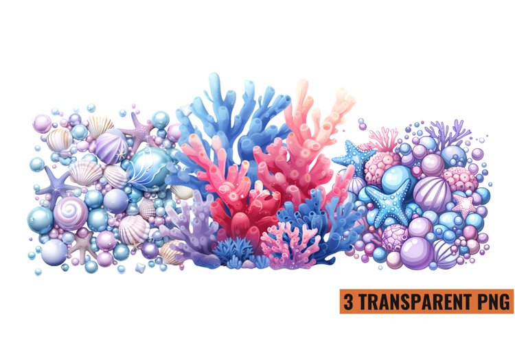 Watercolor Under The Sea Clipart PNG