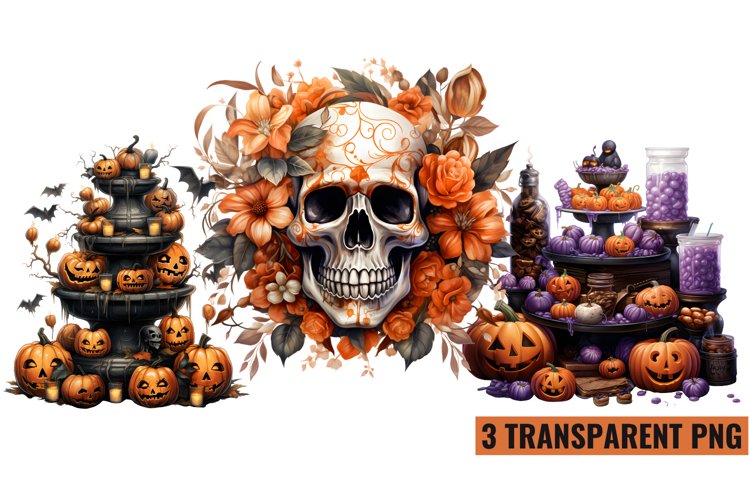 Watercolor Halloween Sublimation , PNG