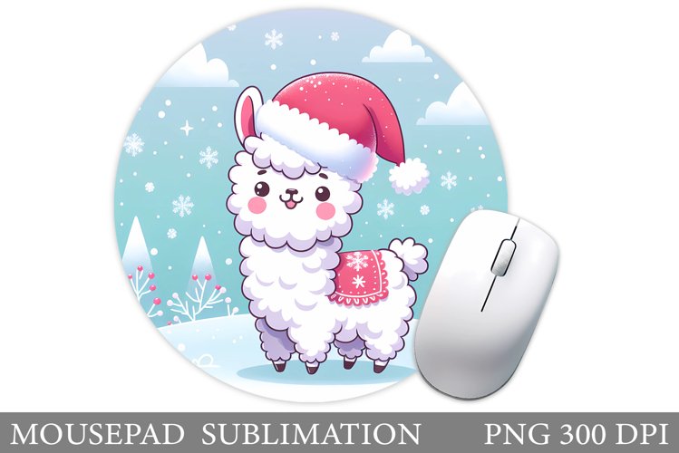 Christmas Lama Mouse Pad. Christmas Mouse Pad (4864754)