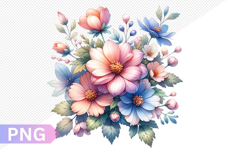 Flowers Sublimation - Clipart PNG Design