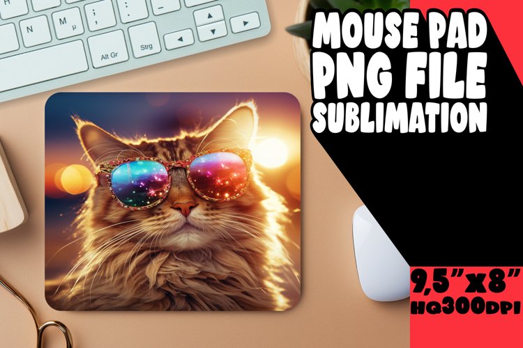 Lively Cat Characters Mouse Pad Graphic (3016539)
