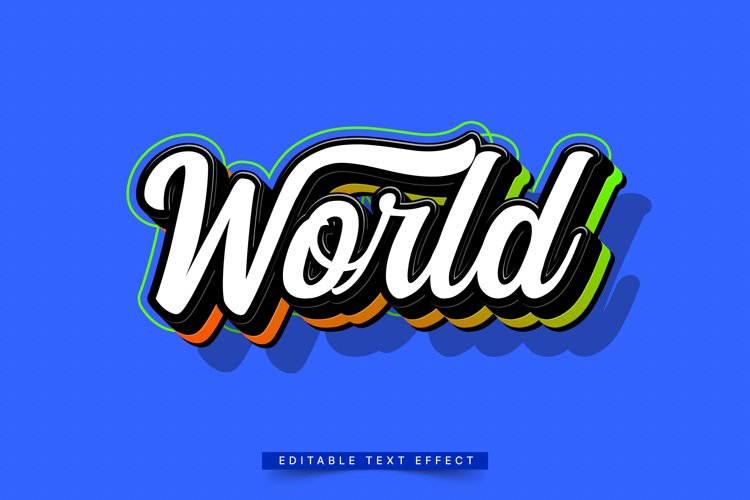 Editable Text Effect for Illustrator. Vector (2564070)