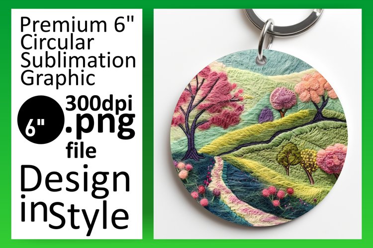 Vibrant 3D Summer Round Design Sublimation (4420038)