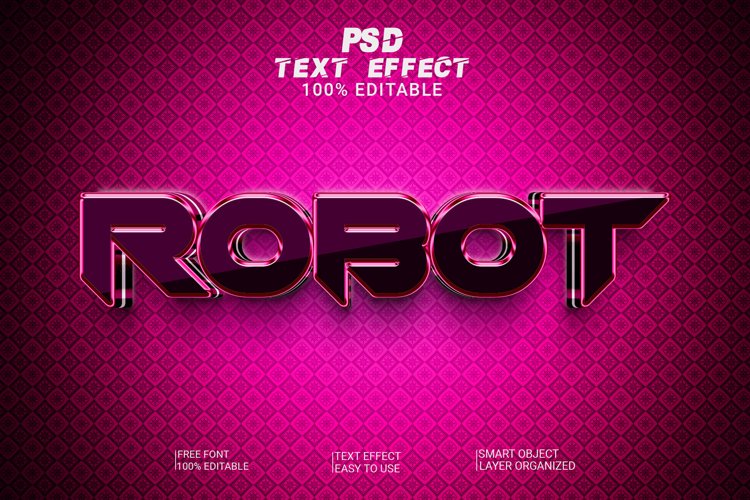 Robot Psd text style effect