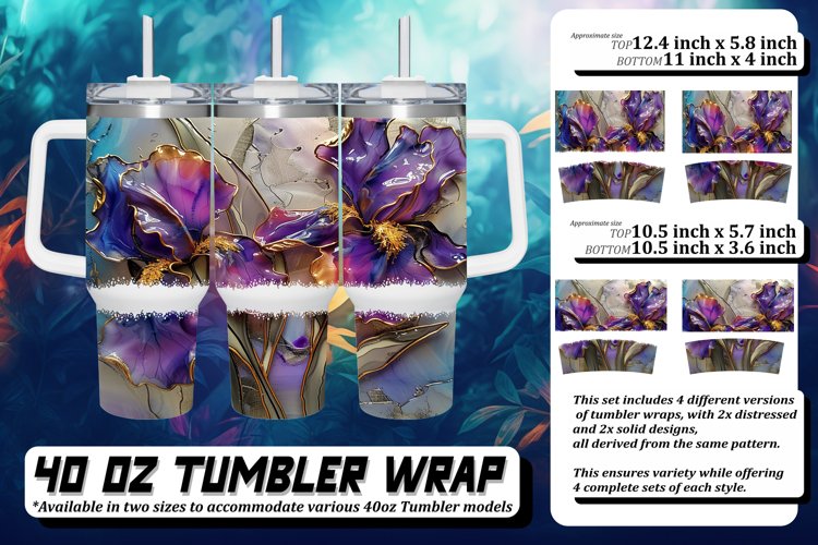 Vibrant Garden: Floral Tumbler Pattern (3429135)
