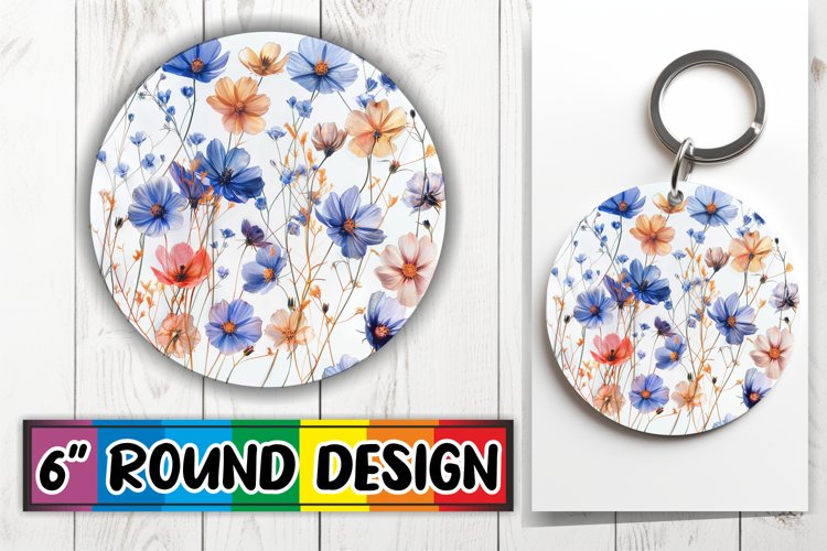 Chic Floral Sublimation Coasters (3533389)