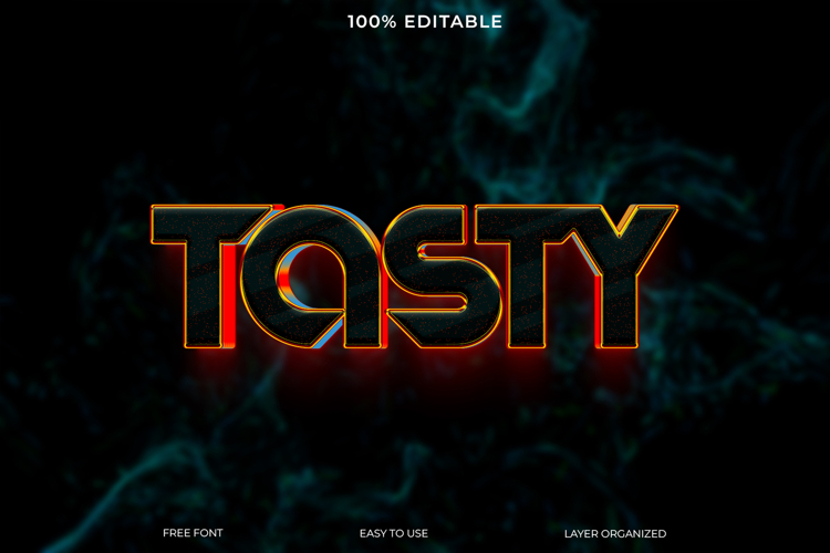 Stylish Tasty Text Design for Graphic Projects