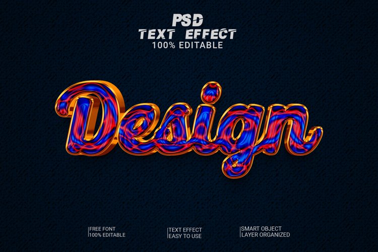 Design 3d Editable Text Effect Style
