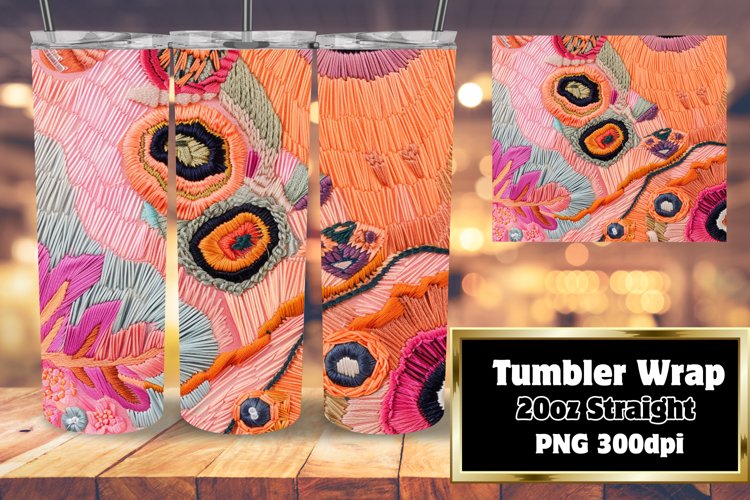 Vibrant 3D Abstract Tumbler Wrap