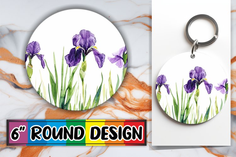 Springtime Symphony Circle: Delicate Sublimation Design