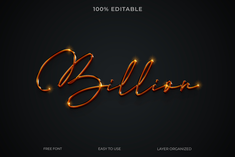 billion text effect