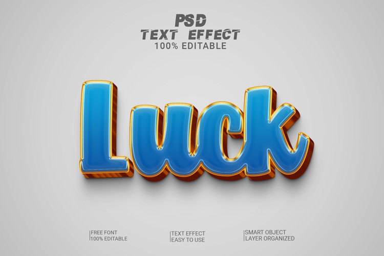 Luck 3d Editable Text Effect Style (2376301)