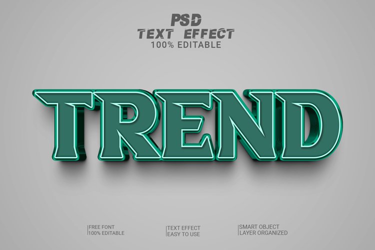 Trend 3d Text Effect PSD File