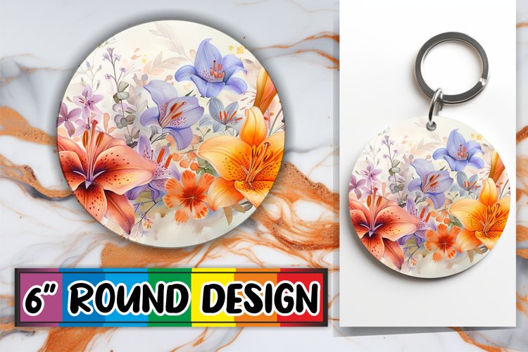 Blossom Bonanza Design Circle - Sublimation Fun Round