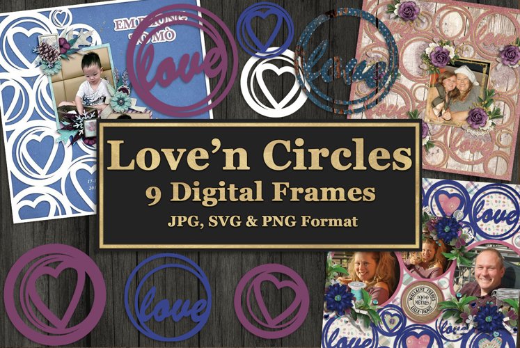 Love N' Circles Digital Templates and Cuttables