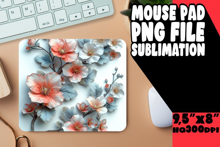 Stylish Colorful Floral Design Pad: Sublimation Delight
