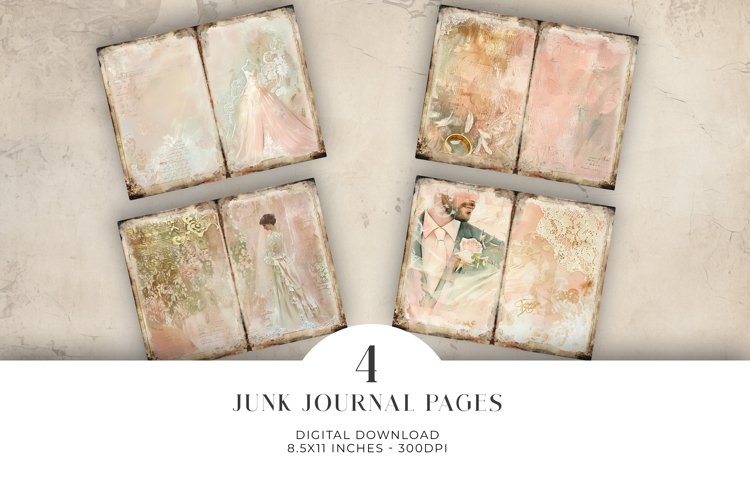 Wedding Junk Journal Digital Paper Bi-fold (3880256)