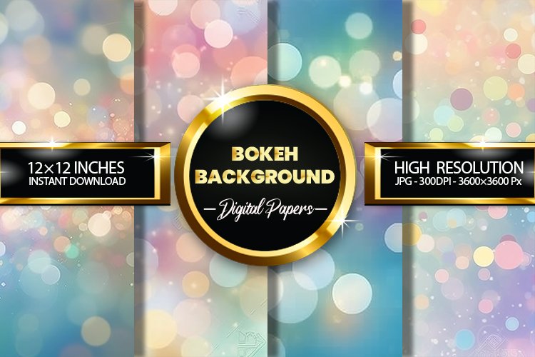 Bokeh Background Digital Papers - 04 Variations (3001422)