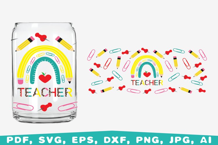 Teacher glass can svg, Teacher svg (2071735)