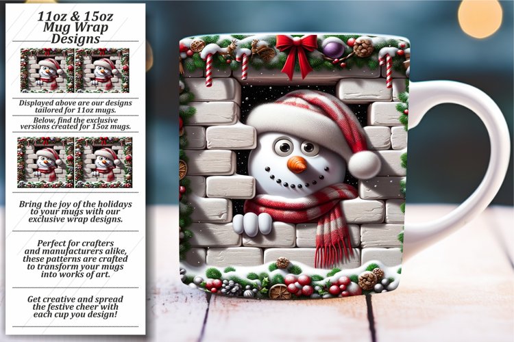 Chuckles Galore: 3D Cartoon Christmas Mug Wrap (2956935) Chuckles Galore: 3D Cartoon Christmas Mug Wrap (2956935)