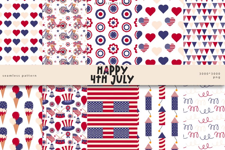 4th of July Digital Papers -Independence Day