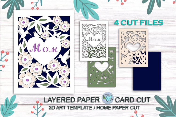 Mother's Day Papercut Card Templates