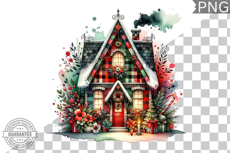 Christmas House Sublimation Clipart