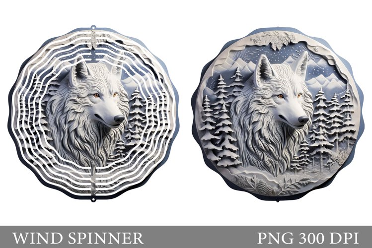 Wolf Wind Spinner Design. Winter Wolf Wind Spinner