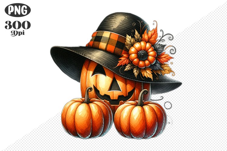 Halloween Pumpkins Sublimation - Clipart PNG Design