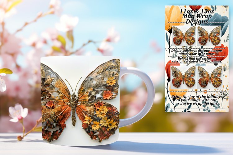 Springtime Splendor: Butterfly Mug Variety - 11oz & 15oz