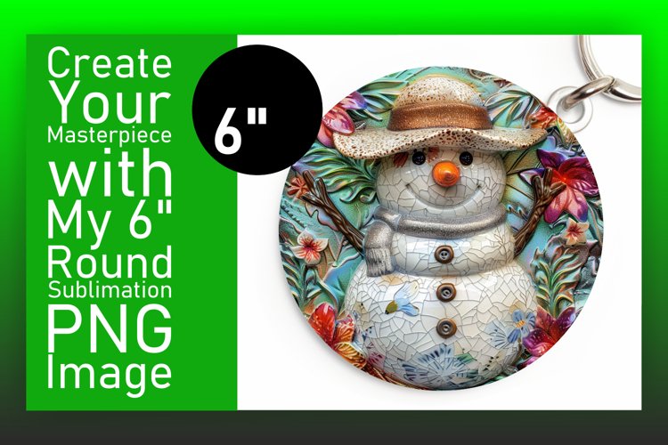 Winter Holiday Snowman Round Design Seasonal (3950419)