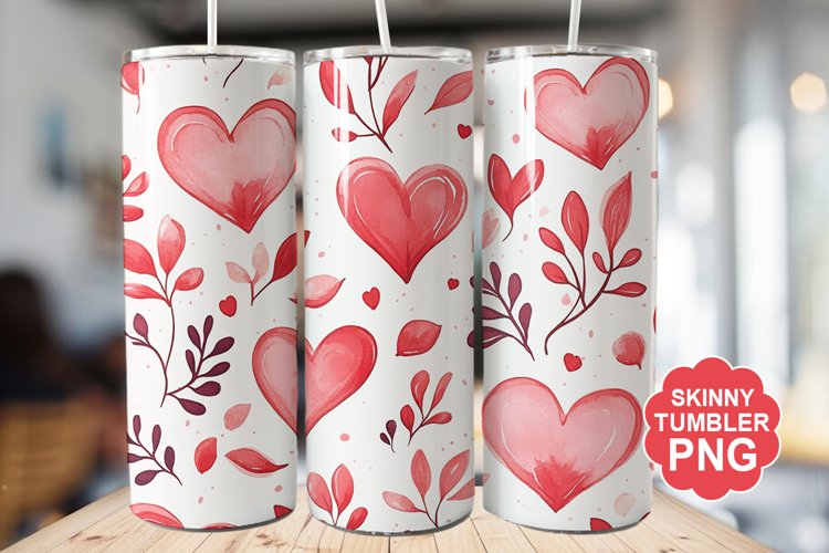 Valentine Pattern Seamless Tumbler | Valentine Tumbler Wrap