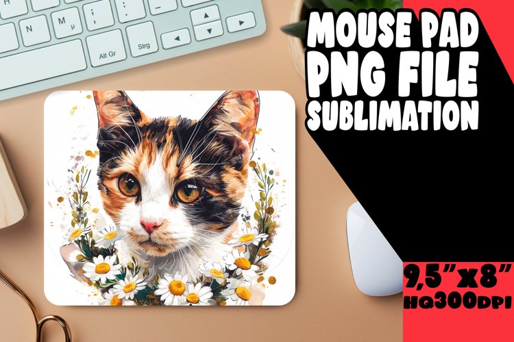 Grinning Cat Sublimation Desk Mat