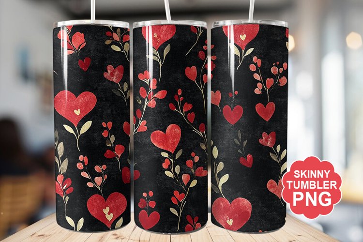 Valentine Pattern Seamless Tumbler | Valentine Tumbler Wrap