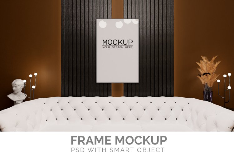 Poster frame realistic mockup - PSD with smart (2489875)