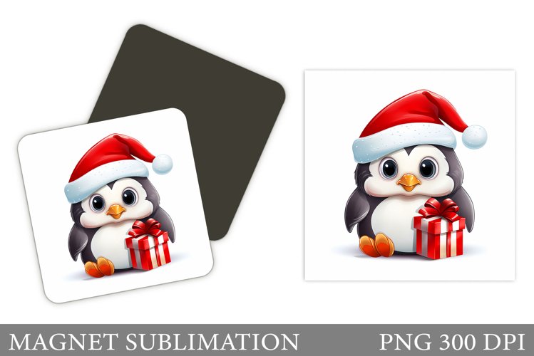 Christmas Penguin Magnet. Cute Penguin Magnet (2943420)