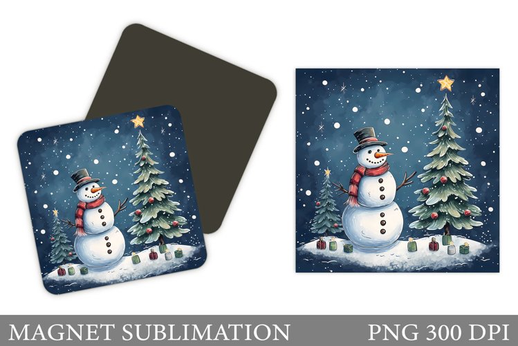 Snowman Magnet Design. Christmas Magnet (2990866)