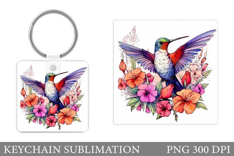 Hummingbird Keychain Design. Hummingbird Square (3594782)