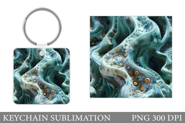 Abstract Keychain Sublimation. Texture Keychain (3495520)