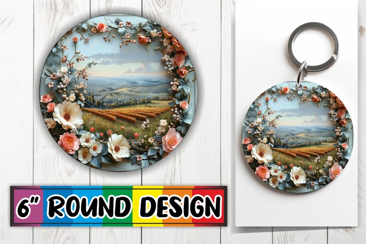 Landscape Circle Keychain Assortment (3561219)