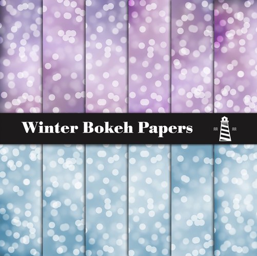 Winter Bokeh Digital Paper (91781)