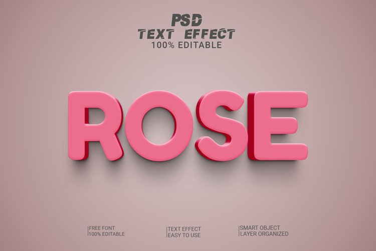 Rose 3d Editable Text Effect Style (2462849)