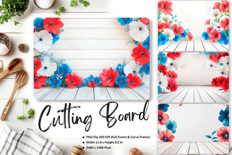 Patriotic Cutting Board USA Flag 4 of July (5424976)