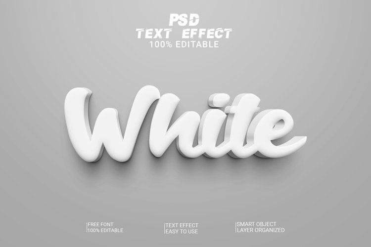 White 3d Editable Text Effect Style (2462860)