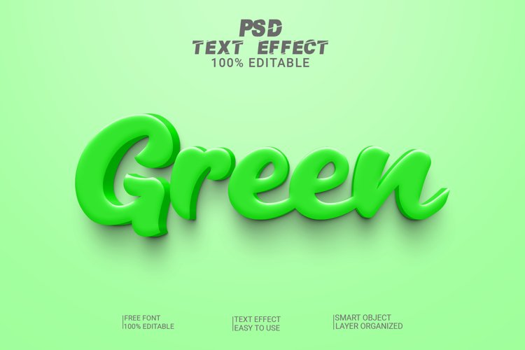 Green 3d Editable Text Effect Style (2462865)