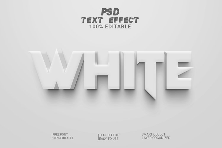 White 3d Editable Text Effect Style (2462883)