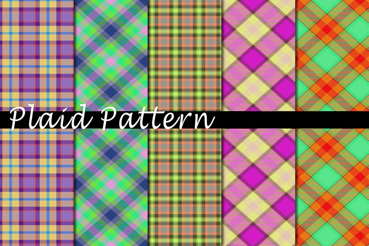 Plaid Pattern Digital Paper Bundle