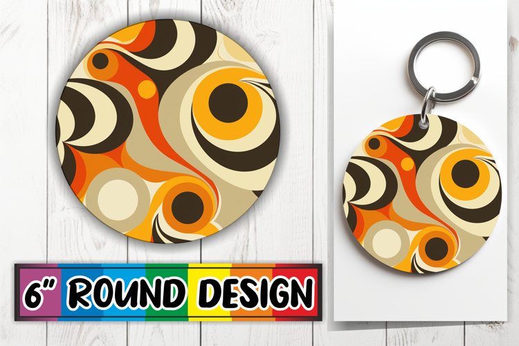 Psychedelic Wonders: Round Sublimation Keychain